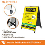 Steel Double Sided A Frame With Wheels 900*1200mm – SDS