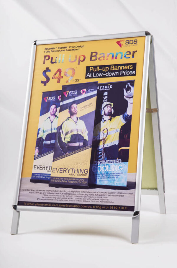 A1 Double Sided Snap Frame Sign board with poster printing – SDS